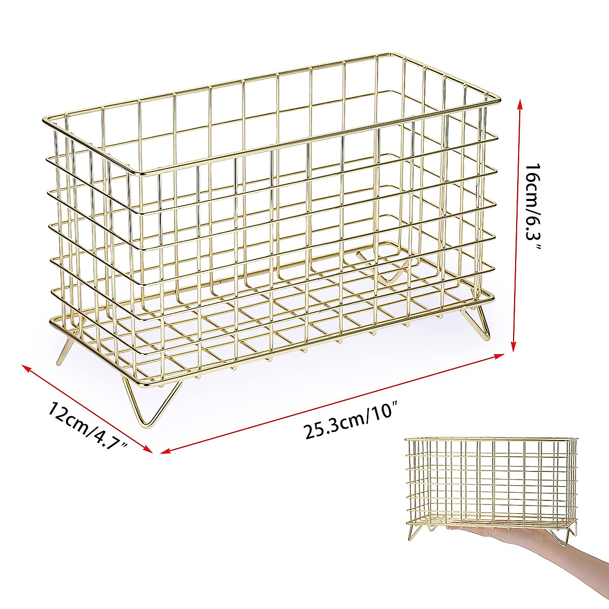 ELLDOO Coffee Pod Holder, Large Capacity Coffee Pod Organizer for K Cup Keuring Espresso Capsule Coffee Creamer, Metal Coffee Pod Storage Basket for Kitchen, Coffee Bar Decor (Gold, Large)