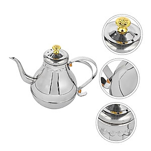 FELTECHELECTR 1pc Kettle Mouth Teapot Bacon Container Espresso Machines for Home Stovetop Teapot Portable Stove Stainless Strainer Portable Espresso Maker Espresso Shot Stainless Steel
