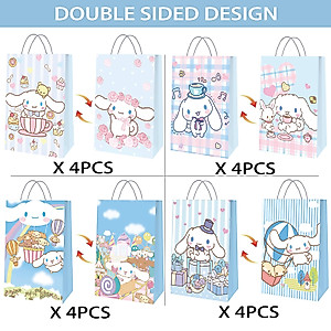Gonii Anime Candy Bags,16Pcs Paper Bags with Handles for Party Decorations Cookies Candy Gift Bag