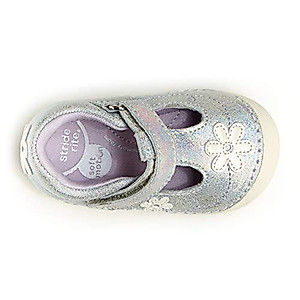 Stride Rite baby girls Soft Motion Liliana Mary Jane Flat, Iridescent, 5.5 Wide Toddler US