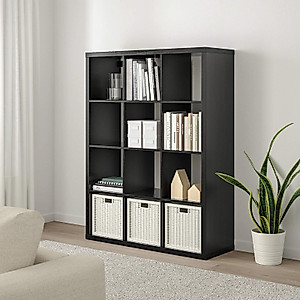 Ikea KALLAX Shelving Unit, black-brown112x147 cm (44 1/8x57 7/8")