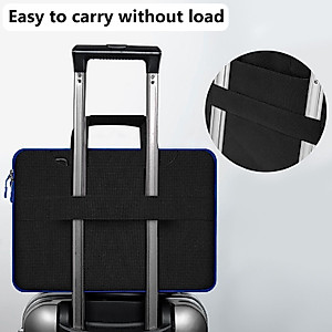 Hseok Laptop Shoulder Bag 13 13.3 14 Inch Case Compatible with MacBook Pro 14 2023-2021 M1 M2,MacBook Air/pro 13-13.3 Inch and Most Popular 13-14 Notebooks,Spill-Resistant Briefcase, Black & Blue