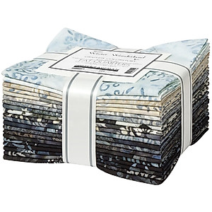 Lunn Studios Artisan Batiks Winter Wonderland Graphite 20 Fat Quarters Robert Kaufman FQ-2029-20