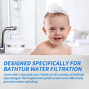 Bath Ball Filter-Bathtub Water Filter Removes Hundreds of Contaminants for Softer,Bathwater Purifier for Healthier Skin and Hair,BPA Free-2,500 Gallons of Filtration