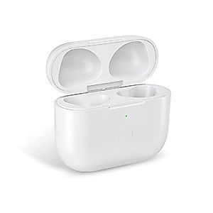 Jinstyles Upgraded Wireless Charging Case Compatible with 3rd Generation, Case Replacement Compatible for 3rd Generation, Wireless Charger Case Air Pods 3 with Bluetooth Pairing Sync Button, White