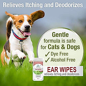 Four Paws Dog and Cat Ear Wipes, 25 count