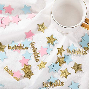 Twinkle Star Glitter Paper Confetti for Baby Shower Gender Reveal Party Decorations Baby Birthday Party Supplies
