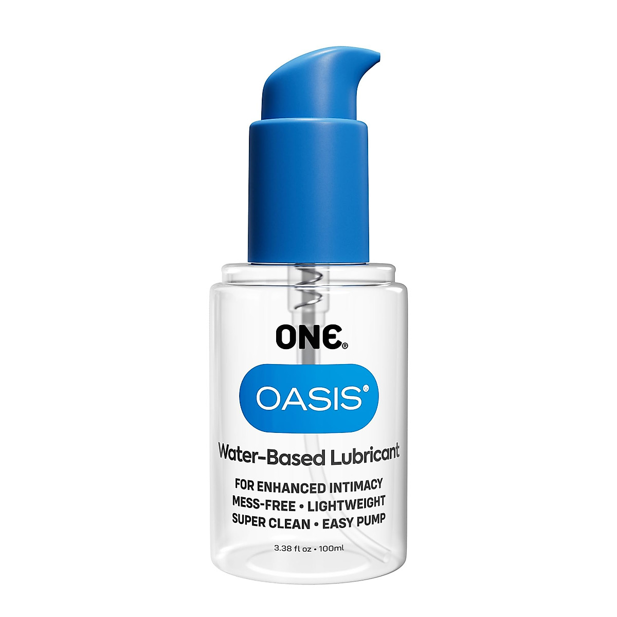 ONE® Condoms Oasis® Water Based Lubricant, 100ml | Mess-Free, Lightweight, Super Clean with an Easy Pump