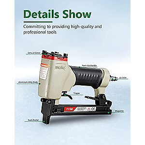 meite 7116B Upholstery Stapler -22 Gauge 3/8-Inch Crown or C Crown 1/4-Inch to 5/8-Inch Length Pneumatic Fine Wire Stapler