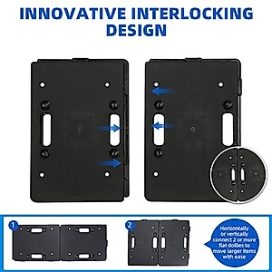 Baxeo Furniture Dolly, Moving Dolly Cart Furniture Mover, Interlocking Small Flat Dollies with 4 Wheels, 440 Lbs Capacity, 2 Pack, Black (16.3 x11 inch Each Count)