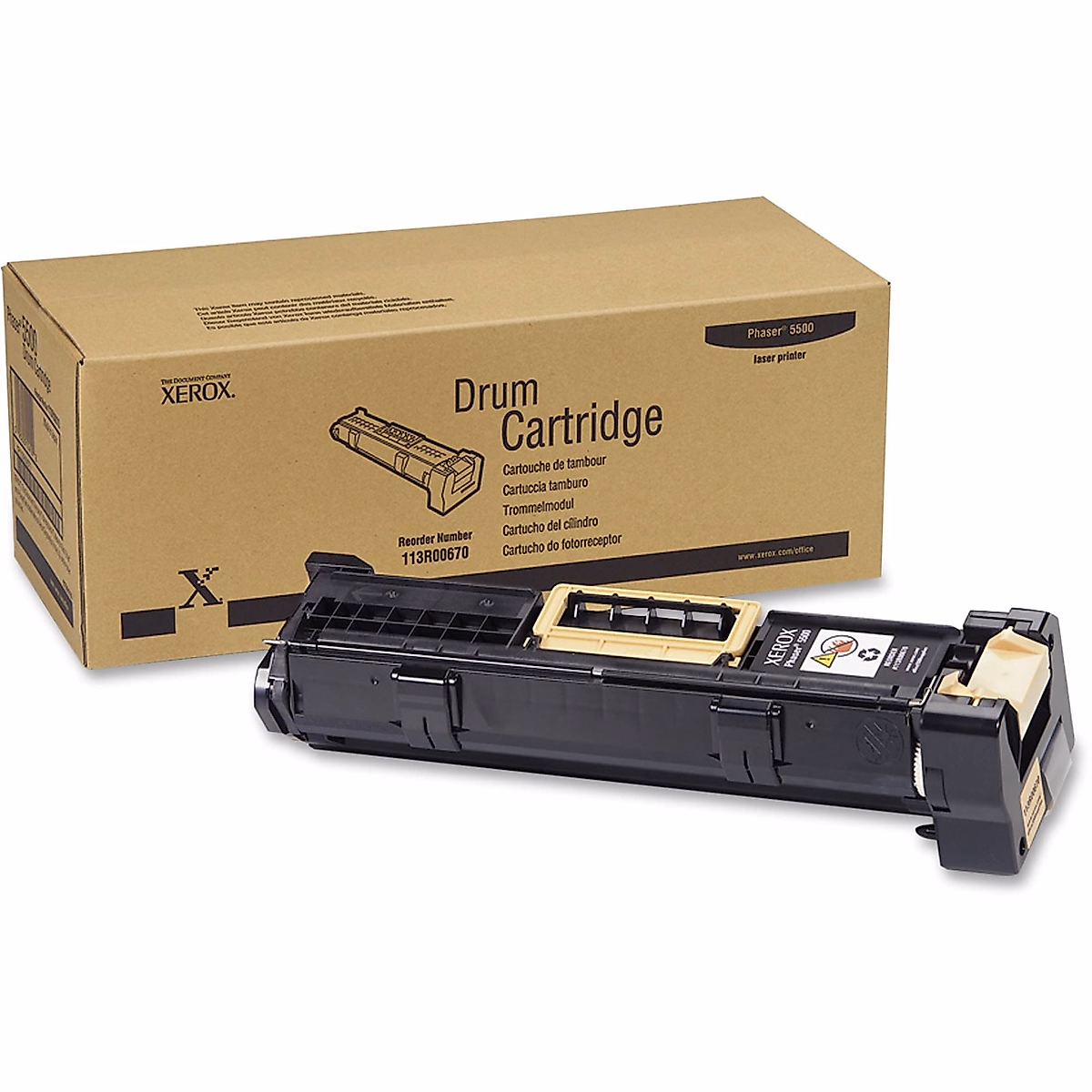 Genuine Xerox Drum Cartridge for the Phaser 5500/5550, 113R00670,Black