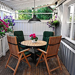 Globe Electric 44476 1-Light Outdoor Indoor Pendant Lighting, Matte Black, Textured Socket, Outdoor Lighting Modern, Outdoor Light Fixture, Porch Light, Kitchen Island, Pendant Light Fixture