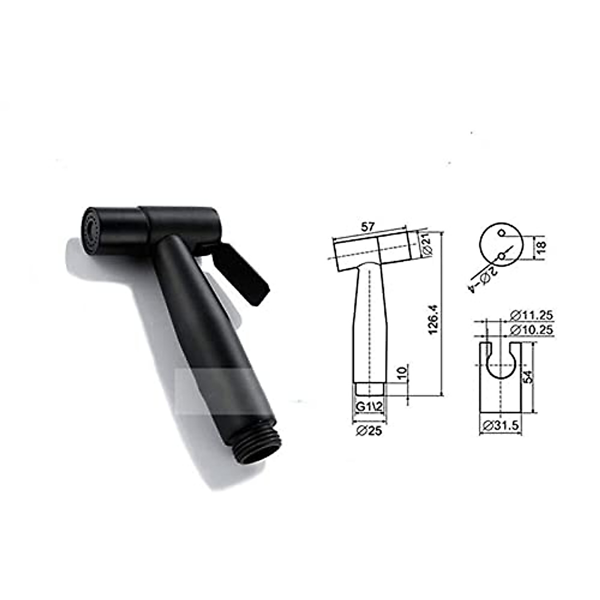 JIYTG Thermostatic Chrome Bidet Douche Set Spray Gun 304 Stainless Steel Bidet Sprayer Toilet Flushing Body Cleaner