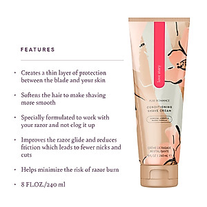 Pure Romance Coochy Cream, Conditioning Scented Shave Cream, Shaving Cream for Women to Experience their Smoothest Bikini Area, Legs, and Underarms, Love Story