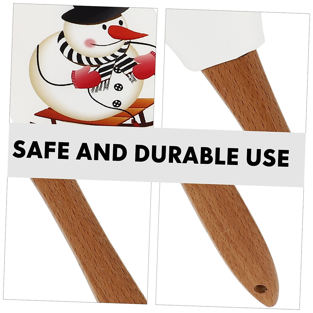 VINTORKY Christmas Baking Utensils 1pc Silicone Cream Spatula Holiday Spatulas and Mixing Spoons Festive Kitchen Tool