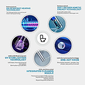 Smart Toilet, Bidet Toilet, Heated Seat, Integrated Multi Function, Tankless Toilet, Smart Bidet, Automatic Flushing, Remote Control, One Piece Toilet, Smart Toilet with Bidet Built In