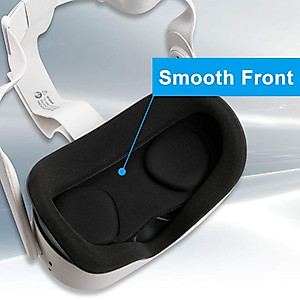 (2 Pack) Seltureone Compatible for Quest 2 VR Lens Protect Cover Dust Proof Cover, Washable Protective Sleeve, Black, White