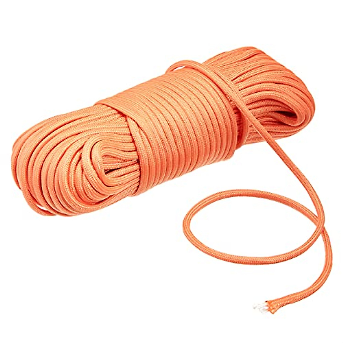 Amazon Basics 550 Type III Paracord, 7-Strand Core, High Strength - 5/32 Inch x 100 Foot (4mm x 30m), Orange