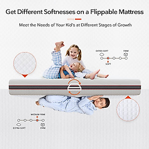 Sweetnight Full Size Mattress, 10 Inch Gel Memory Foam Mattress in a Box for Cooling Sleep, Flippable Mattress with Two Firmness Preference, Pressure Relieving, CertiPUR-US Certified