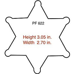 Perfect Fit Shield Wallets Los Angeles Sheriff 6 Point Style Badge Bi-Fold Hidden Badge Wallet (Cutout PF622), BLACK