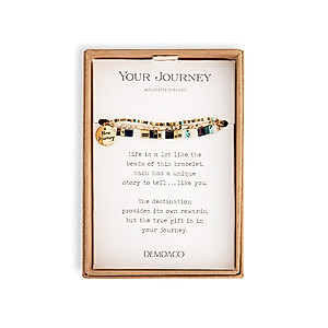 DEMDACO New Journey Gold Tone One Size Fits Most Brass Your Journey Tile Bracelet