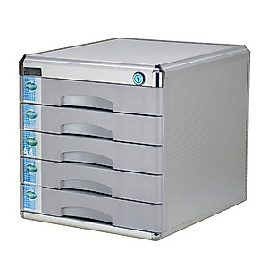 Flat File Cabinet, 5-Layers Office Storage Cabinet, Desktop Storage with Lock, Suitable for A4 File Storage