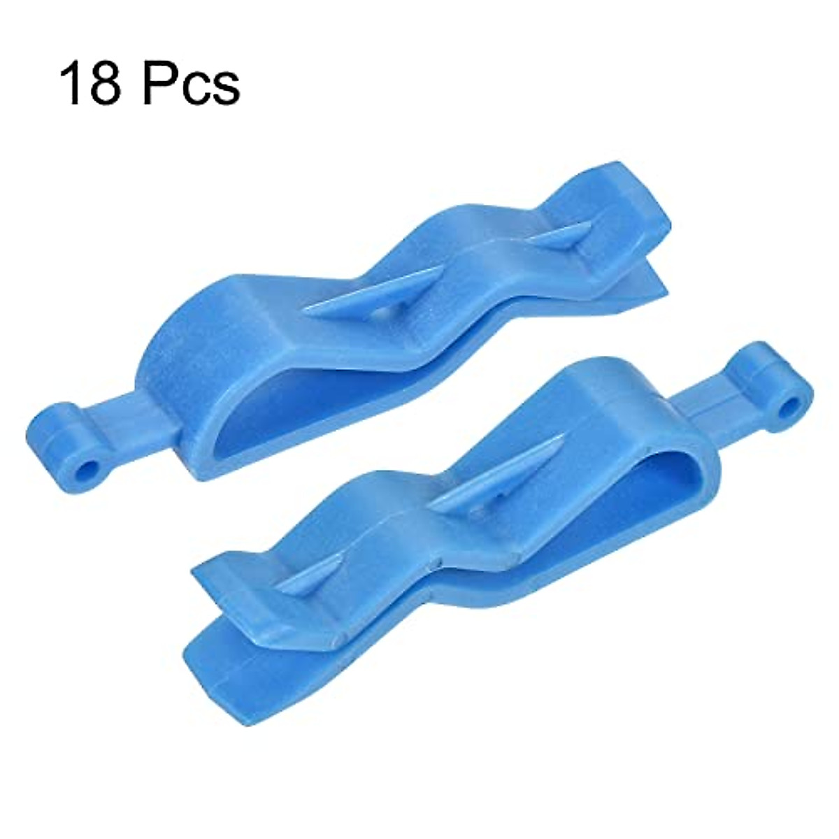 MECCANIXITY Garbage Bin Clip, Kitchen Trash Can Bag Clips Waste Basket Garbage Bin Clamp Bag Clip Blue, Pack of 18