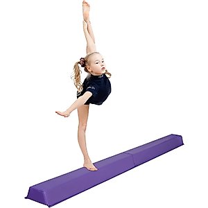 Oteymart 6FT Balance Beam Extra Folding Firm Foam Floor Gymnastic Beam Anti-Slip Base Equipment for Home Training, Kids, Adults