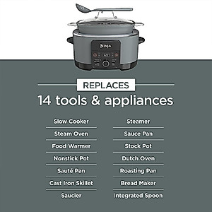 Ninja MC1001 Foodi Possible Slow Cooker PRO Multi-Cooker (Renewed) Bundle with 3 YR CPS Enhanced Protection Pack