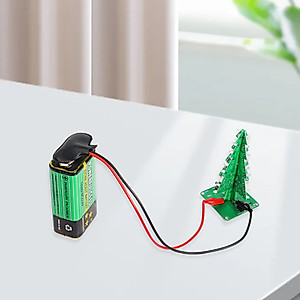 PNGKNYOCN 9V Battery Snap to Alligator Clips Cable,5 Pack Dual Alligator Clips to 9V Battery Snap Connector Cables（15cm）