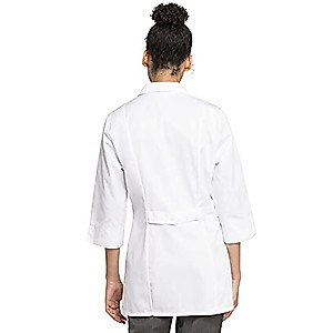 Cherokee Professionals with Certainty Women Scrubs Lab Coats 30" 3/4 Sleeve Plus Size 1470A, 2XL, White