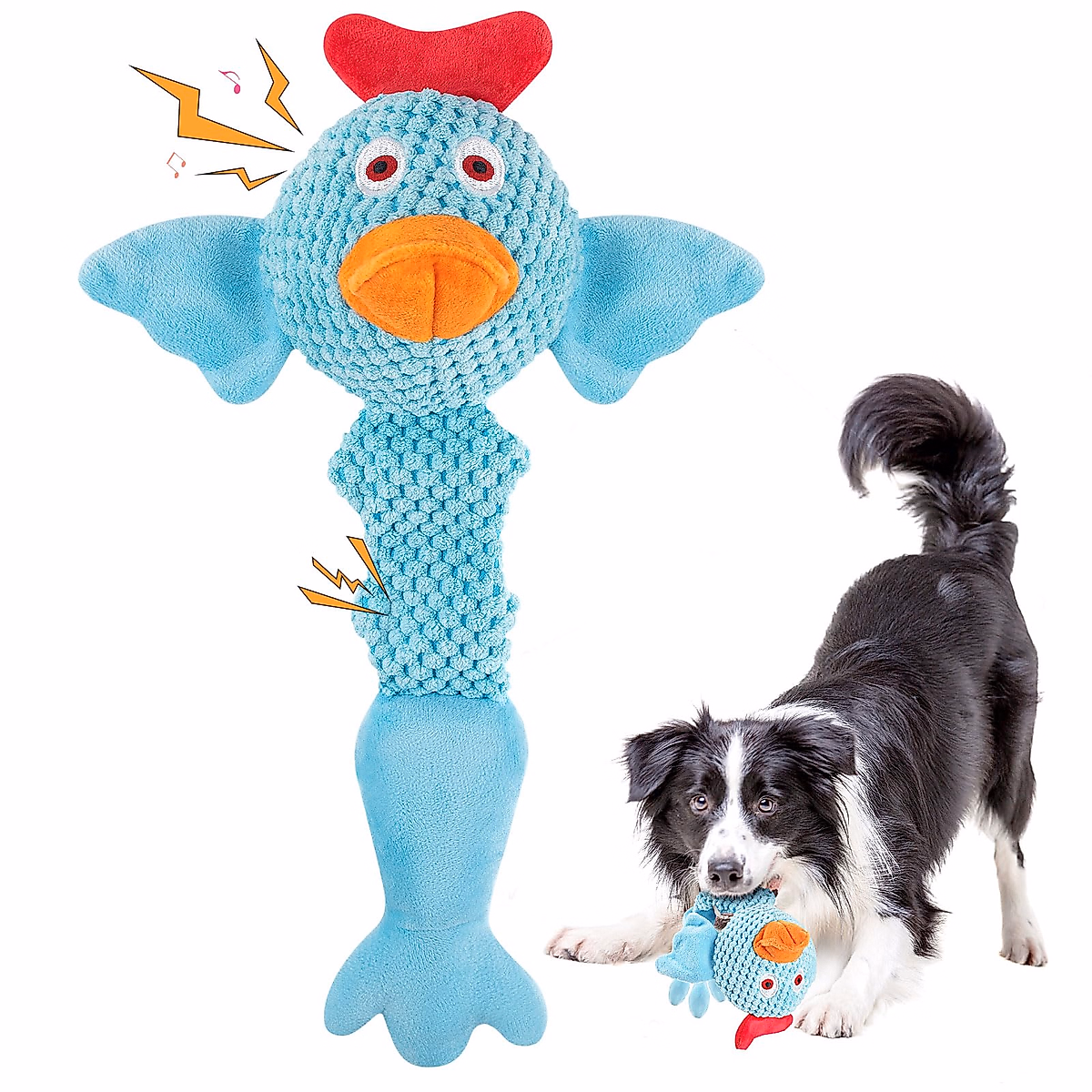 Fuufome Squeaky Dog Toys for Medium and Small Dogs:Interactive Tug of War Dog Toy for Puppy Teething-Great Plush Dog Toy for Dogs to Keep Them Busy