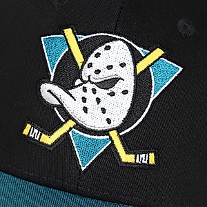 Mighty Ducks #96 Conway Different Logo Duck hat Classic Men's Adjustable Baseball Cap Blue Size (S-XL)