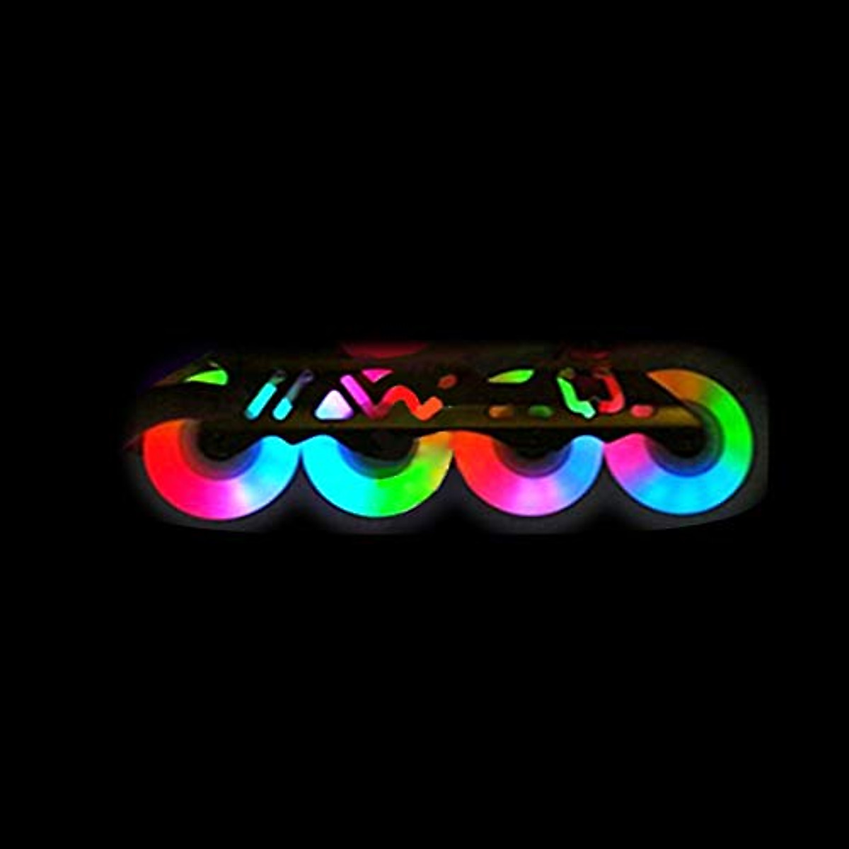 Gaweb Skating Shoes Wheels,4Pcs 76/80mm Skating LED Luminous Flashing Inline Roller Skates Shoes Wheels Green 80mm