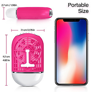 Geisofu Mini Portable Lash Fans USB Rechargeable Bladeless Lash Fan Dryer for Eyelash Extensions Practical Brushes Eyelash Fan for Lashes Blower Dryer Eyelash Fan for Lash Extensions