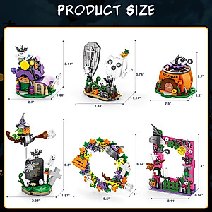 Halloween Building Set for Kids -Halloween Toys Ghost Pumpkin Building Kit for Kids Party Favors for Goodie Bags Stuffers for Boys & Girls 6 up