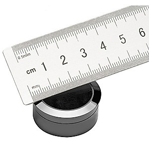 Mini Diameter 1.3 inch Loose Diamond or Gemstone Display Box Case Holder Show Container Metal (Black-1.3x0.5 inch)