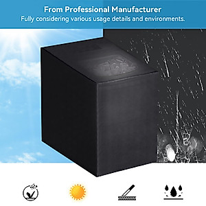 PASONIKA Ice Maker Cover, Waterproof Countertop Appliances Ice Machine Cover, Home Garage Office Universal Appliances Dust Resistant Protector, Black