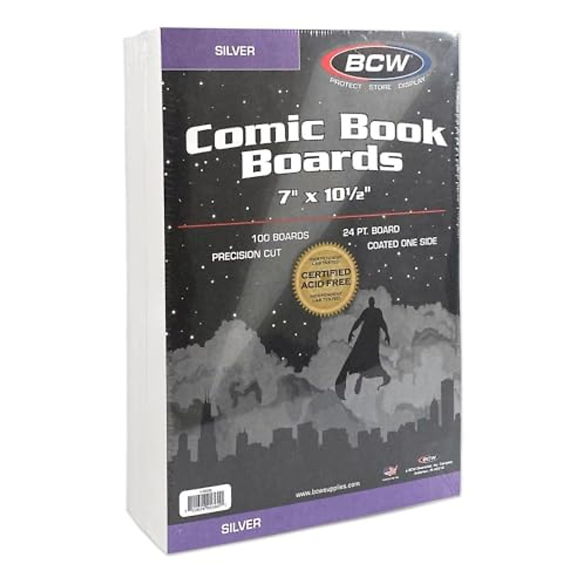 BCW Silver Age Backing Boards - 1 Pack (100 Total) | Certified Acid-Free, 7x10.5 Inches | Safeguard Your Valuable Silver and Bronze Age Comics
