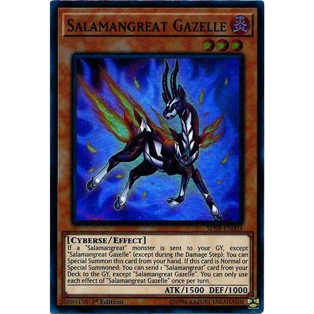 Yu-Gi-Oh! - Salamangreat Gazelle - SDSB-EN003 - Super Rare - 1st Edition - Structure Deck: Soulburner