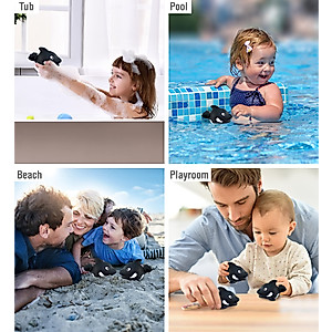 DolliBu Killer Whale Bath Buddy Squirter - Floating Orca Whale Rubber Bath Toy, Fun Water Squirting Bathtime Play for Toddlers, Cute Sea Life Animal Toy for The Bathtub, Beach & Pool for Girls & Boys