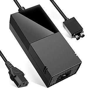 SUMLINK Power Supply Brick for Xbox One, AC Adapter Cable Replacement Kit for Xbox One Console Games, Auto Voltage 100-240V, Black