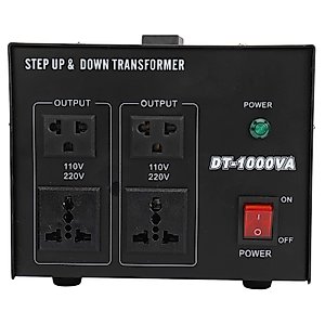 Patioer 1000W Voltage Converter Transformer(230V to 110V, 110V to 230V), Step Up/Down Converter 110/120 Volt - 220V/230V/240V Volt (1000W)