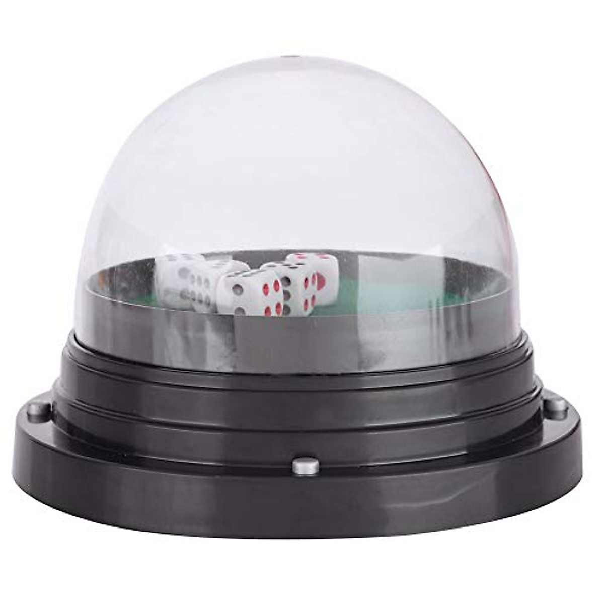 Bnineteenteam Dice Roller Cup,Automatic Dice Roller Cup KTV Pub Bar Transparent Plastic Cover Party Game Play with 5 Dices