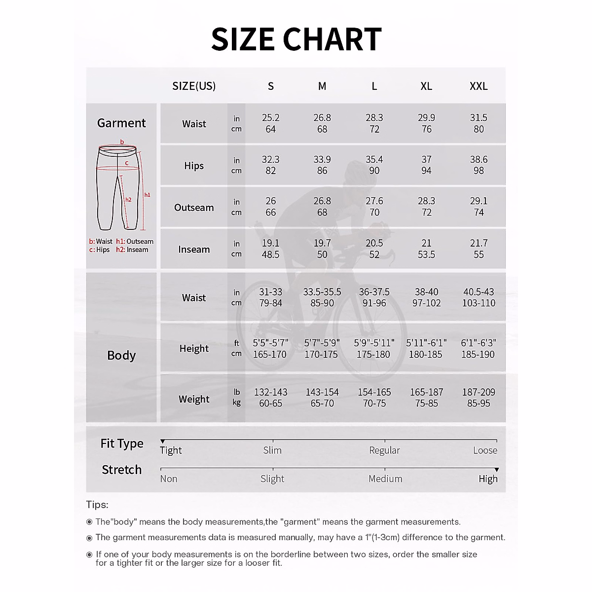 ARSUXEO Men's 3/4 Running Compression Tights Capri Pants K75 White Size Medium