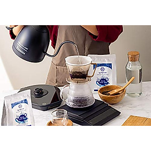 LA MOON TEA Blue Thai Tea Mix - Traditional Loose Leaf from Butterfly Pea Flower and Assam Black for Home-made Iced Tea, Boba & Latte No Food Dye, 7.05 Oz.