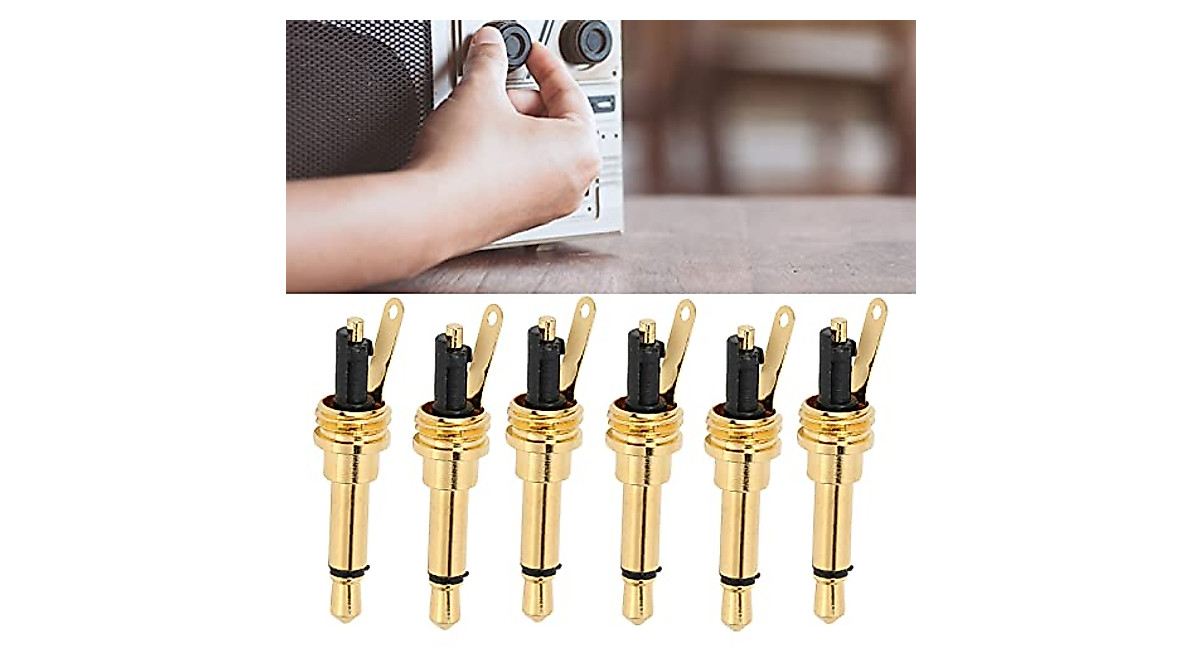 ASHATA Headphone Jack, 100Pcs 3.5mm Mono Headphone Jack, 2-Pole Audio ...