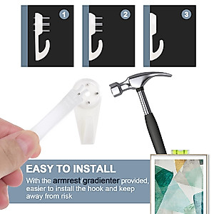 COVITKAN 50 PCS Picture Hangers Hanging Kit, Heavy Duty Hooks for Stucco/Concrete/Hard Walls Without Drilling, Invisible Nail&25 LBS Weight Load