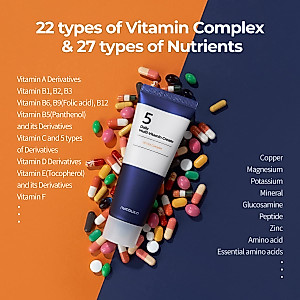 numbuzin No.5 Daily Multi-Vitamin Cream | Healthy Glow, Skin Strengthening, Improves Elasticity | Vitamin C, Niacinamide, Alpha Bisabolol, Panthenol | Suitable for All Skin Types | 2.02 fl. oz.
