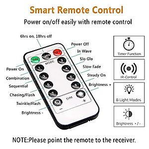 Koxly 2 Pack 20ft 60 Led Fairy Lights with Remote Timer Waterproof Christmas Decor Battery Operated Twinkle Firefly Lights for Bedroom, Garden, Easter, Party, Christmas Indoor and Outdoor Decorations